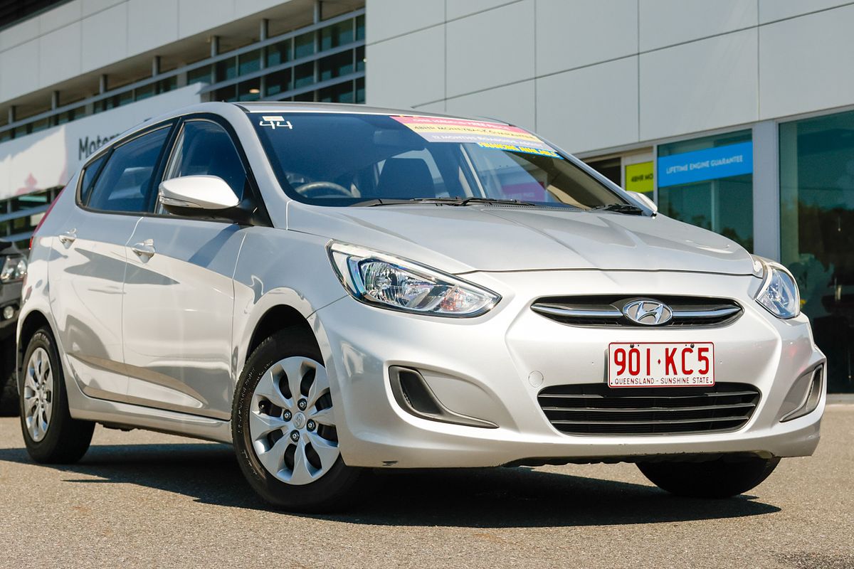SOLD 2015 Hyundai Accent Active in Silver Used Hatch Hillcrest QLD