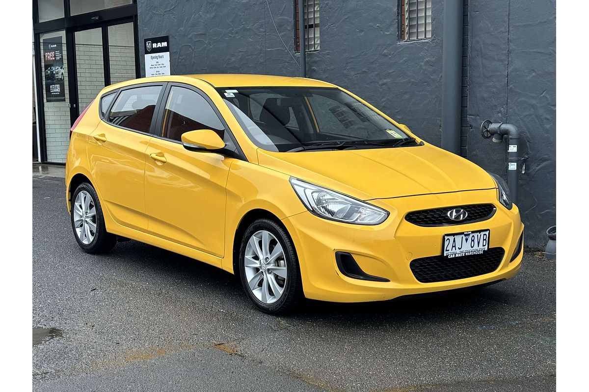 SOLD 2018 Hyundai Accent Sport in Yellow Used Hatch Geelong West VIC
