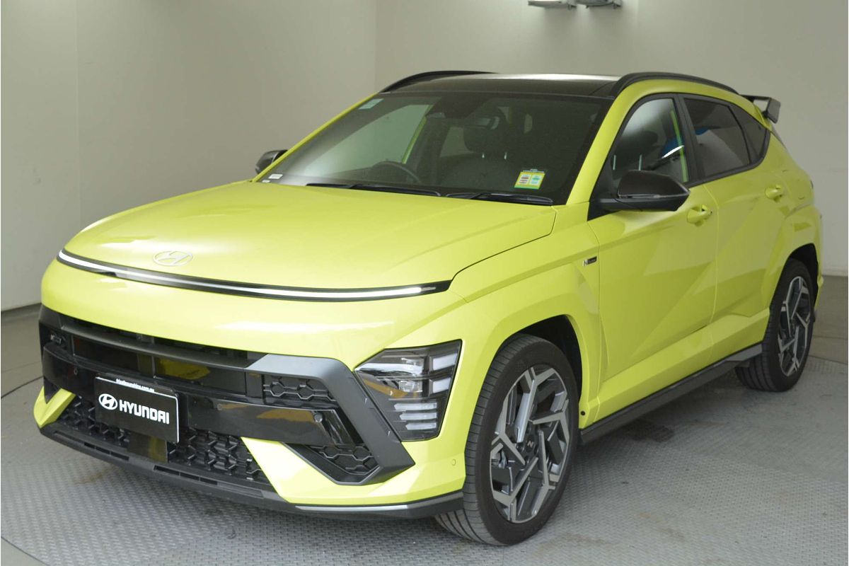 SOLD 2024 Hyundai Kona Premium N Line in NEOTERIC YELLOW | Demo SUV ...