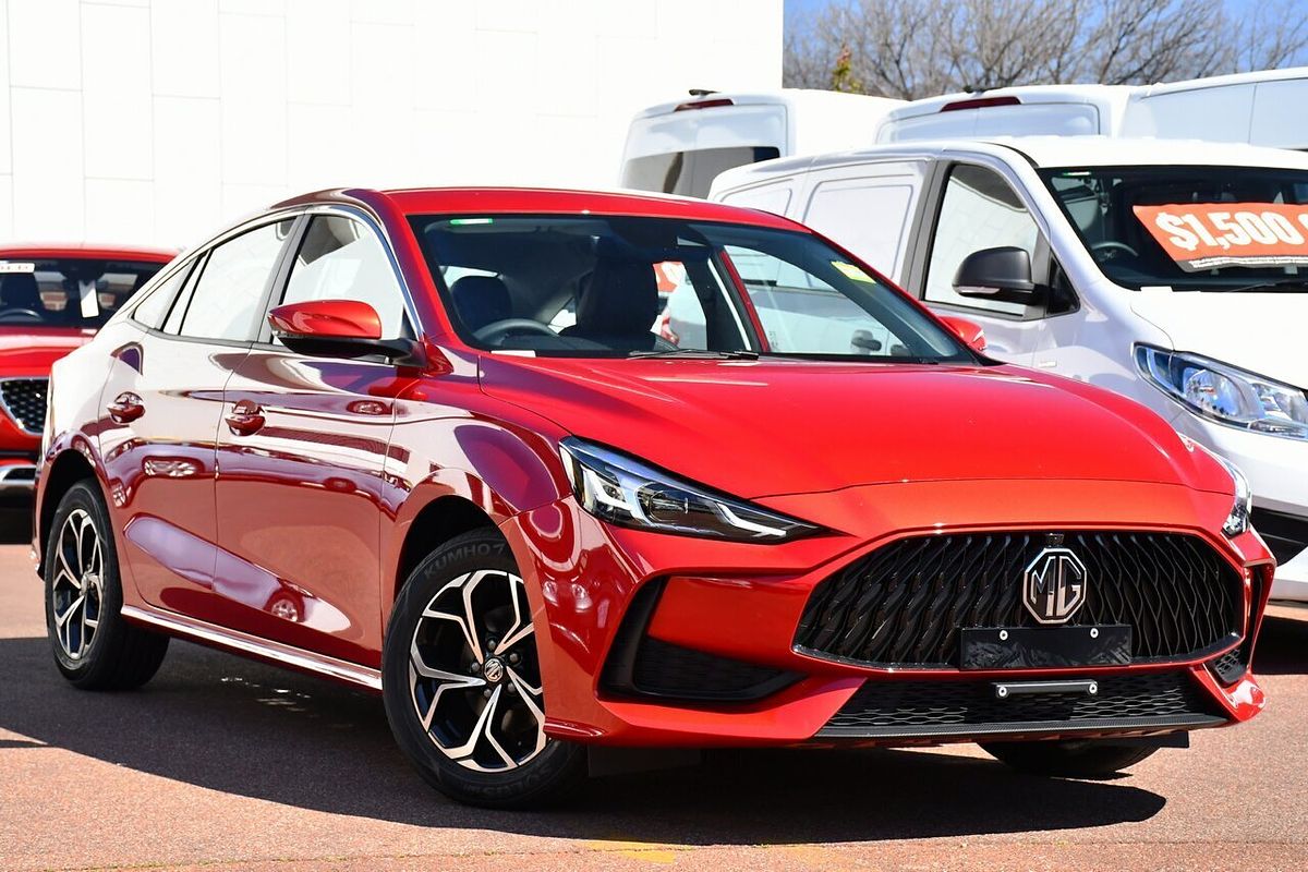 SOLD 2024 MG MG5 Vibe in Diamond Red Metallic | New Sedan | Campbelltown NSW | Peter Warren ...