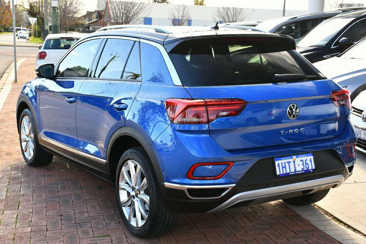 SOLD 2022 Volkswagen T-ROC 110TSI Style in Ravenna Blue & Black | Used ...