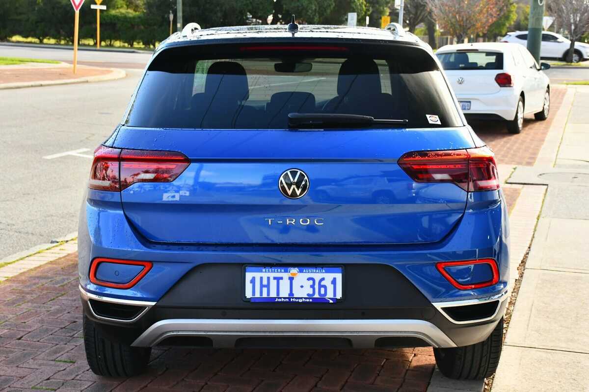SOLD 2022 Volkswagen T-ROC 110TSI Style in Ravenna Blue & Black | Used ...